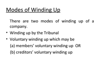 Winding up | PPT