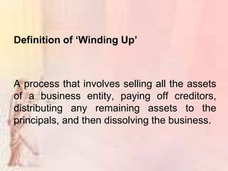 Winding up | PPT