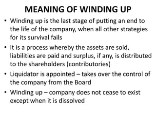 Winding up | PPTX
