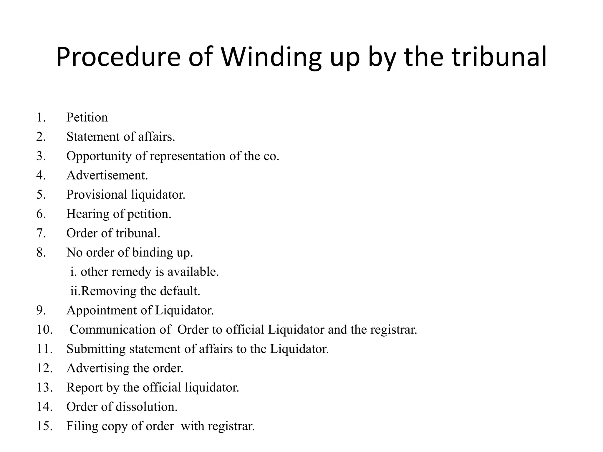 Winding up | PPTX