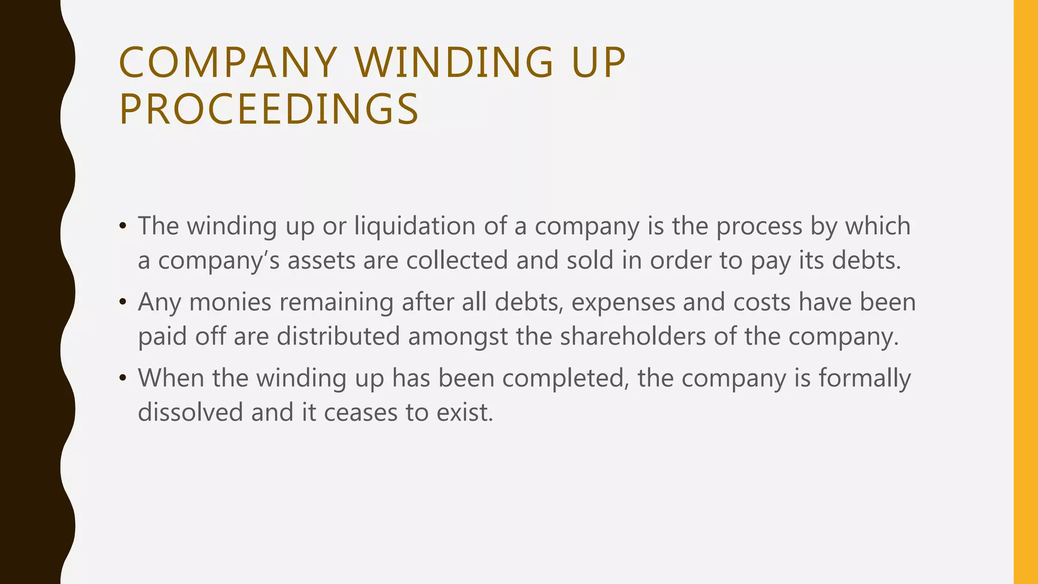 Winding up of Companies | PPTX