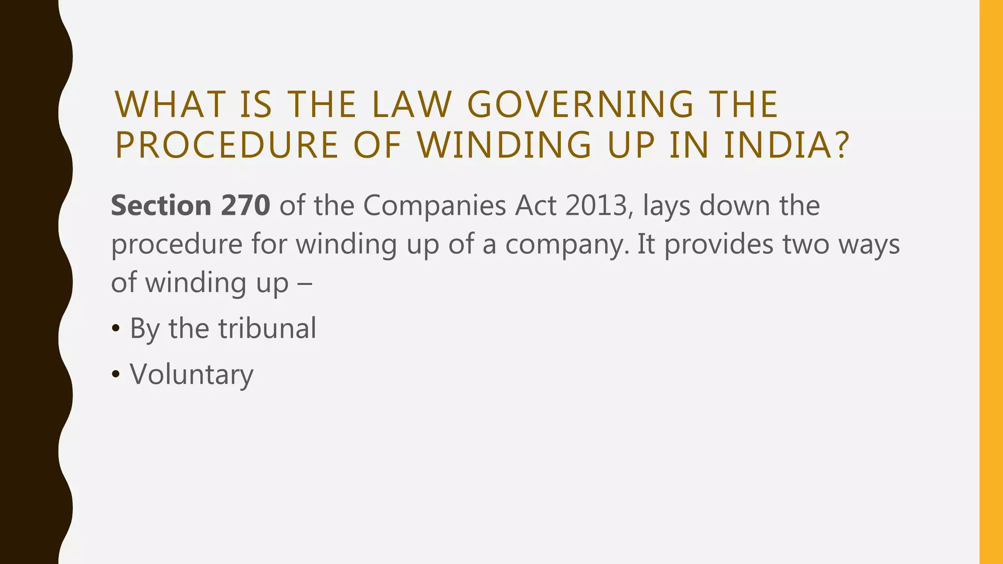Winding up of Companies | PPTX