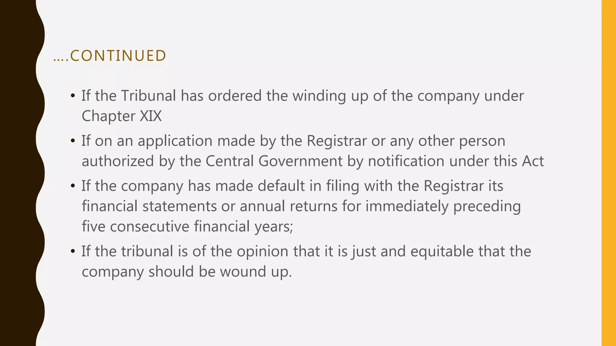 Winding up of Companies | PPTX