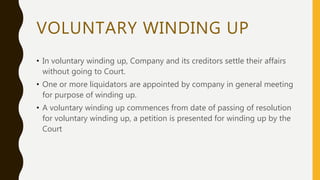 Winding up of Companies | PPTX