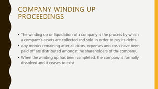 Winding up of Companies | PPTX