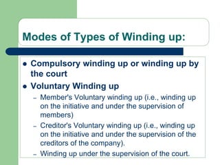 Winding up | PPTX
