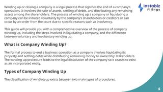 Winding Up a Company: Key Steps to Follow | PPTX
