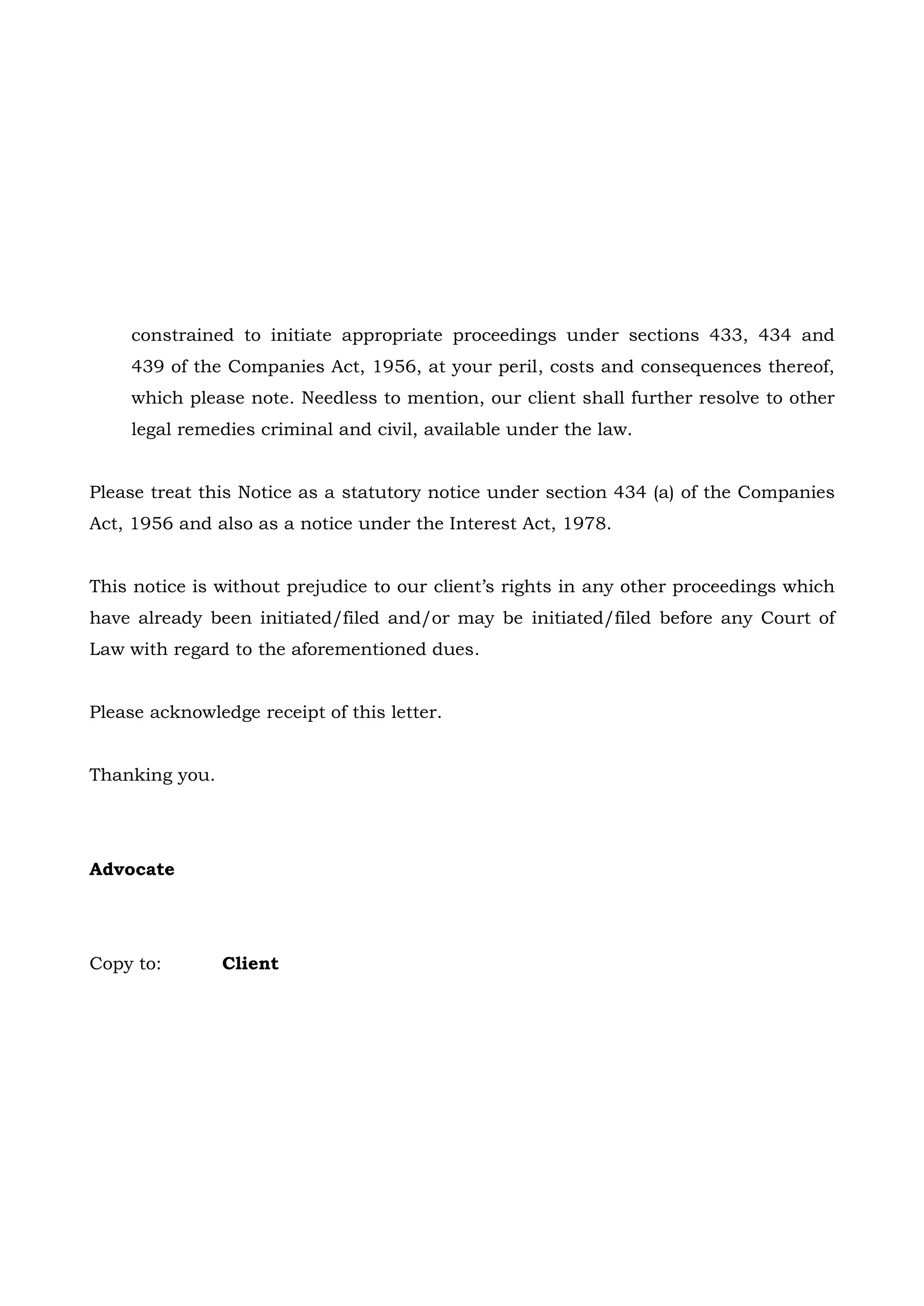 Winding up notice format | PDF