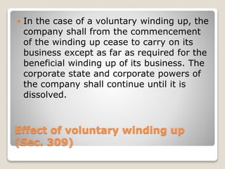 Winding up of a company meaning, | PPT