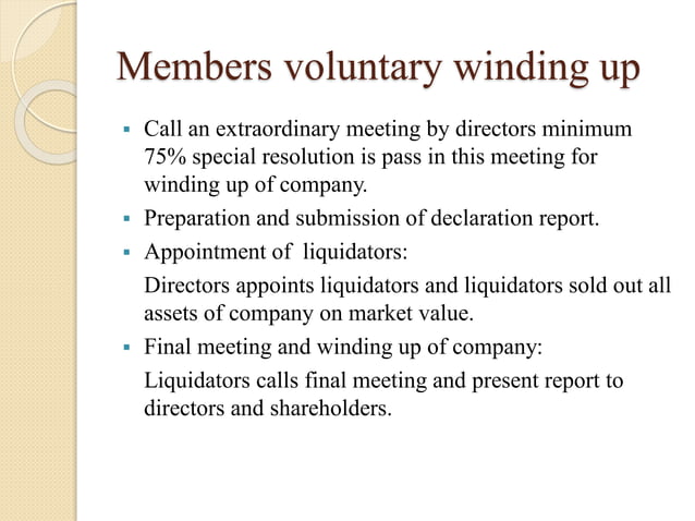 Winding up of companies | PPT