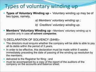 Winding_up_of_companies.ppt | Bankruptcy | Business Banking & Finance