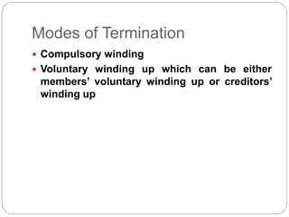 Winding up of company | PPTX