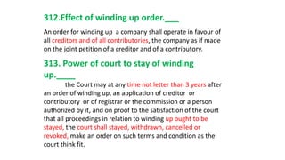 Winding up of company through court | PPTX