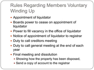Winding up seminar | PPTX