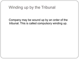 Winding up seminar | PPTX