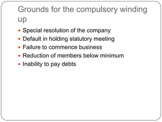 Winding up seminar | PPTX
