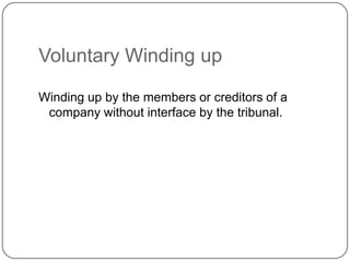 Winding up seminar | PPTX