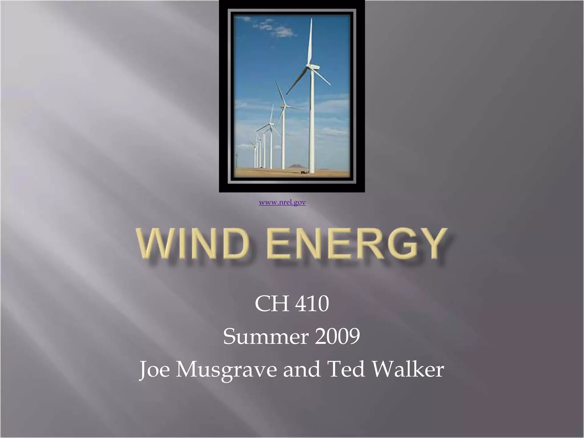 Wind energy ppt | PPT