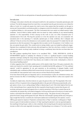 Wind loading on gates | PDF