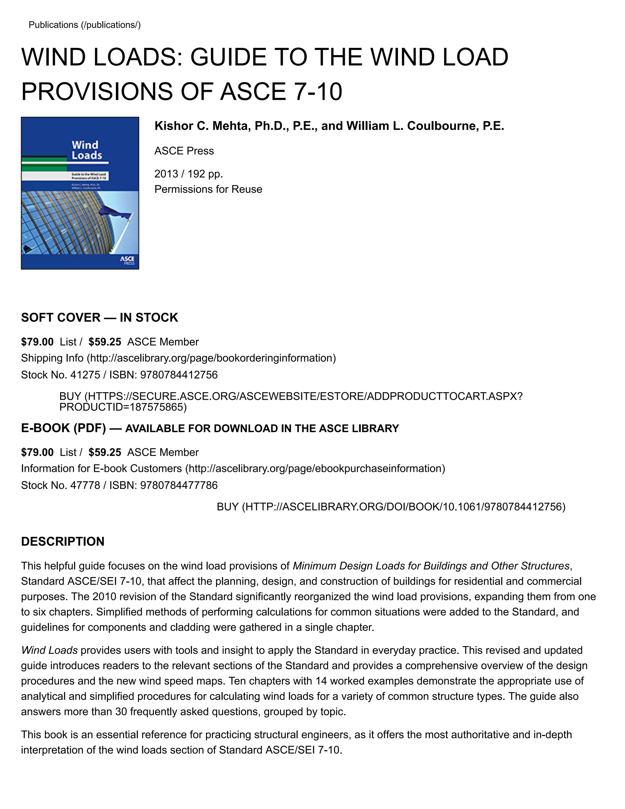 Wind loads guide to the wind load provisions of asce 7 10 - asce | PDF ...