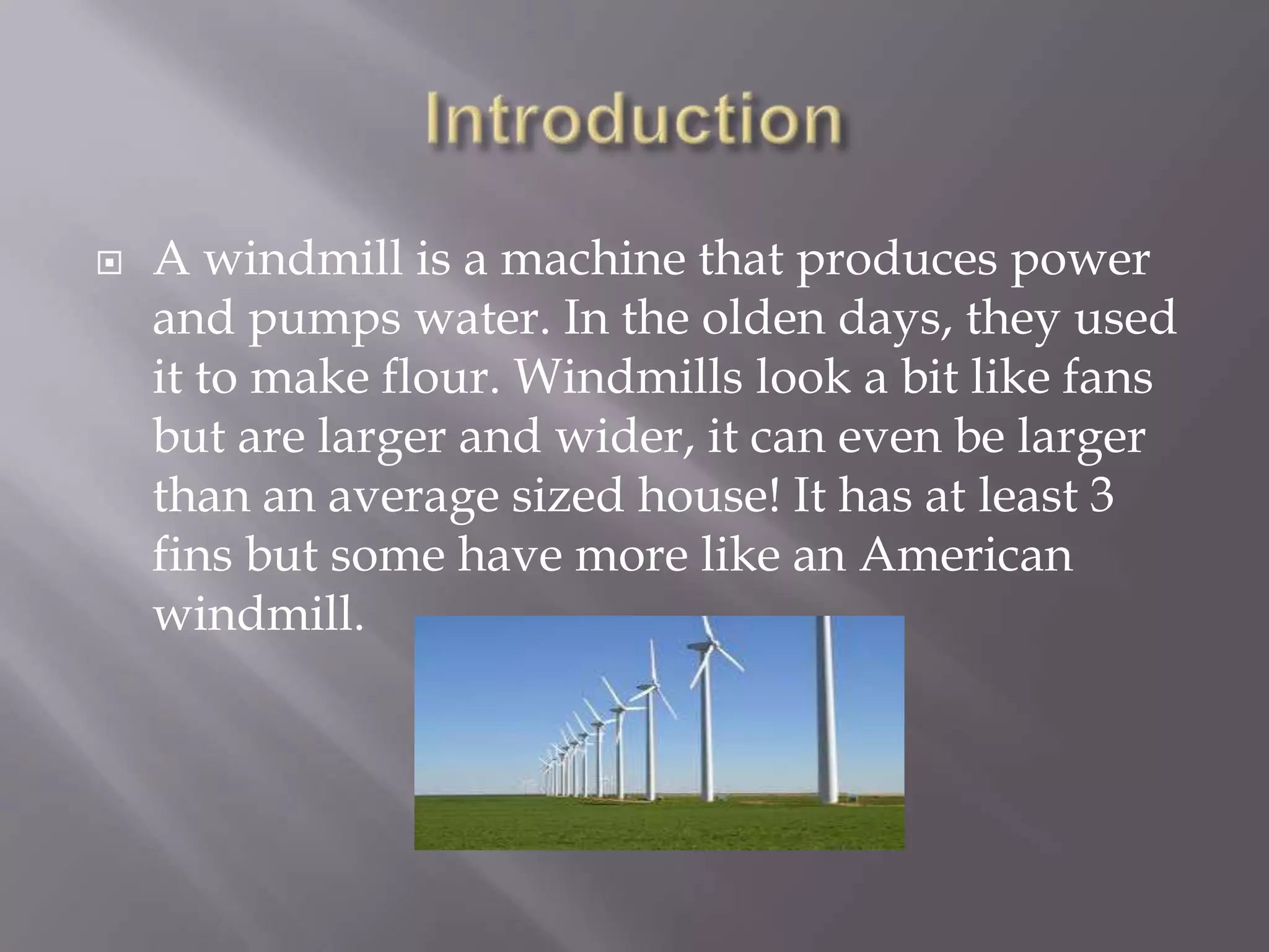 Windmills presentation | PPTX