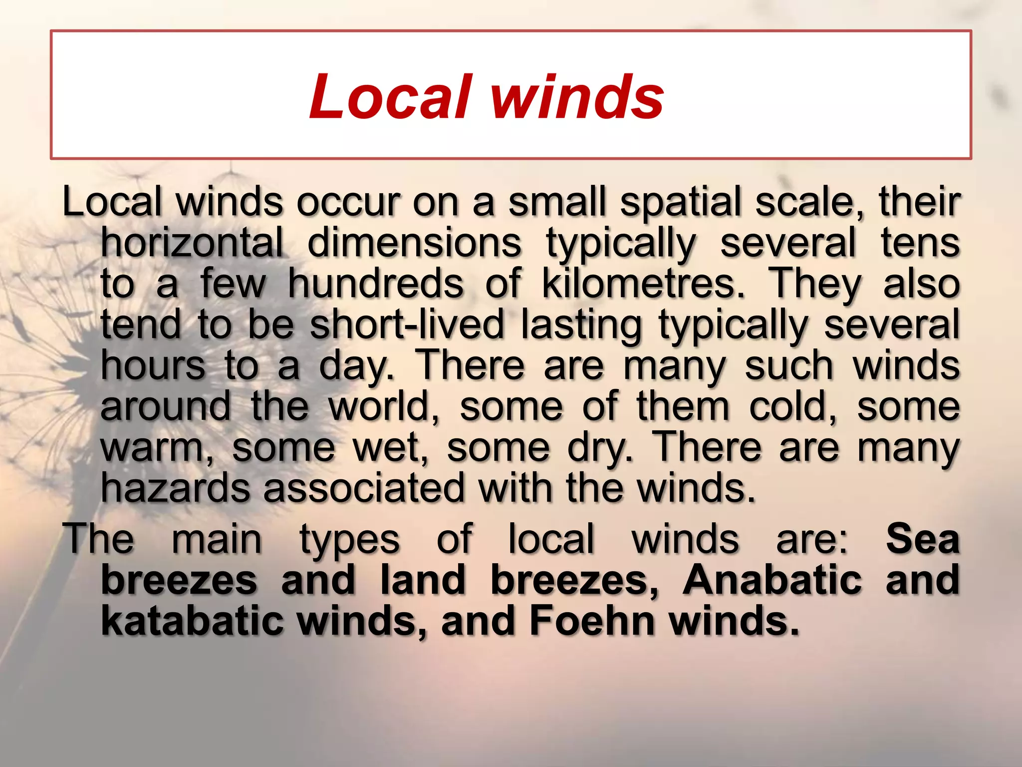 Wind types by Group 2 | PPTX | Weather | Science