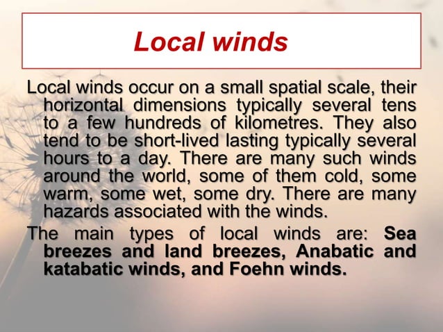 Wind types by Group 2 | PPTX | Weather | Science
