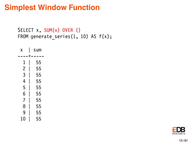 The Magic Of Window Functions In Postgres Ppt