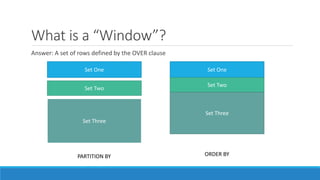 Window functions for Data Science | PPT