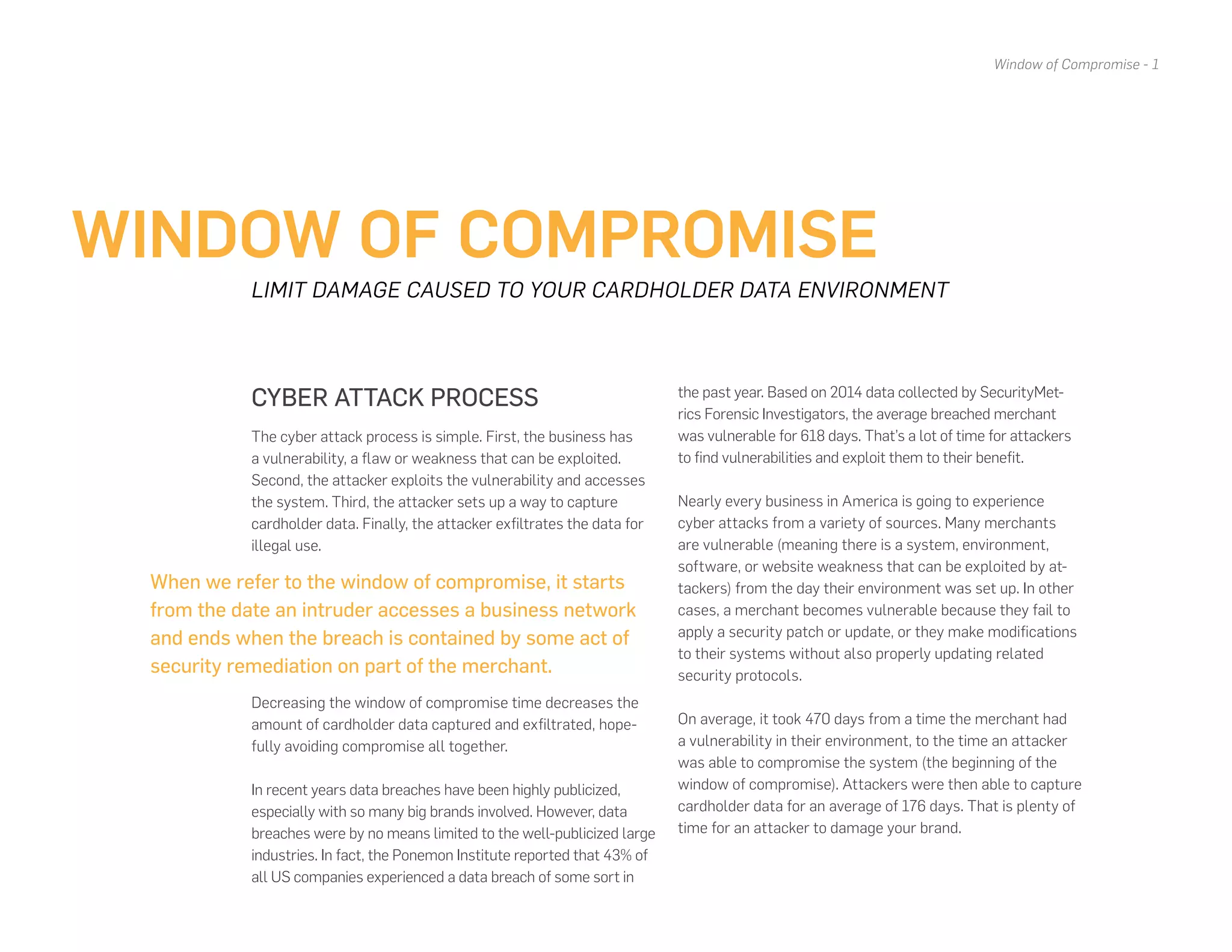 Window of Compromise | PPT