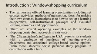 Window shopping curriculum | PPTX