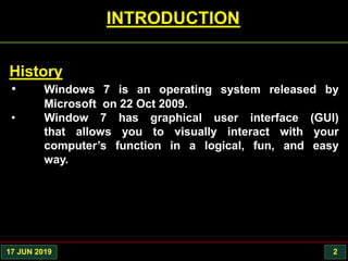 Window 7 component | PPTX