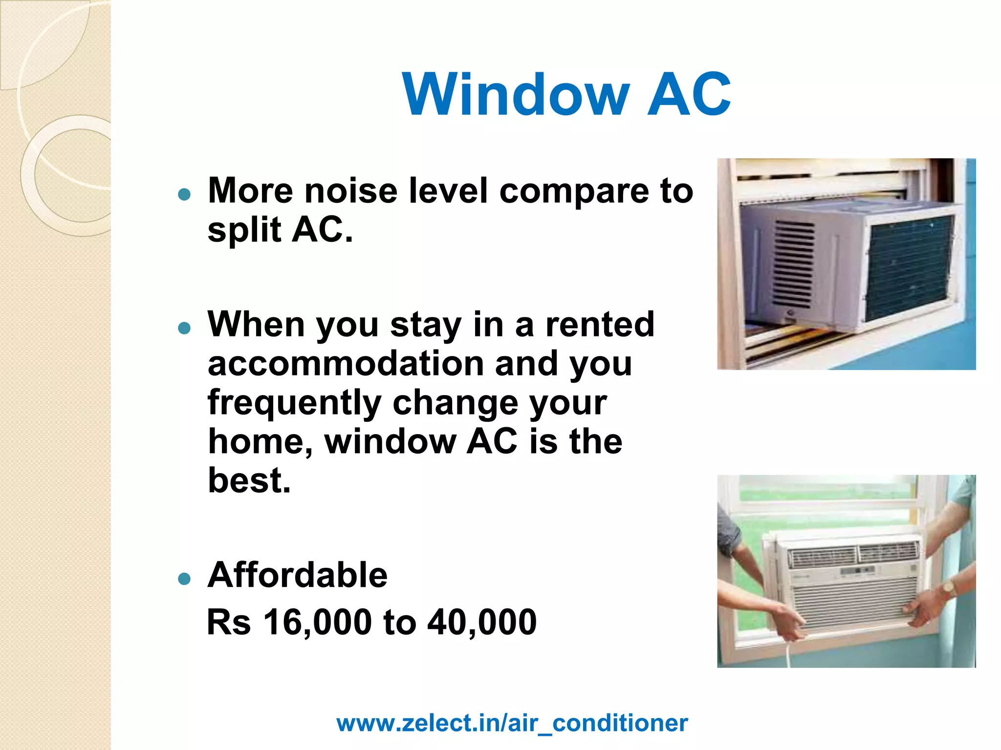Window AC Vs Split AC | PPTX
