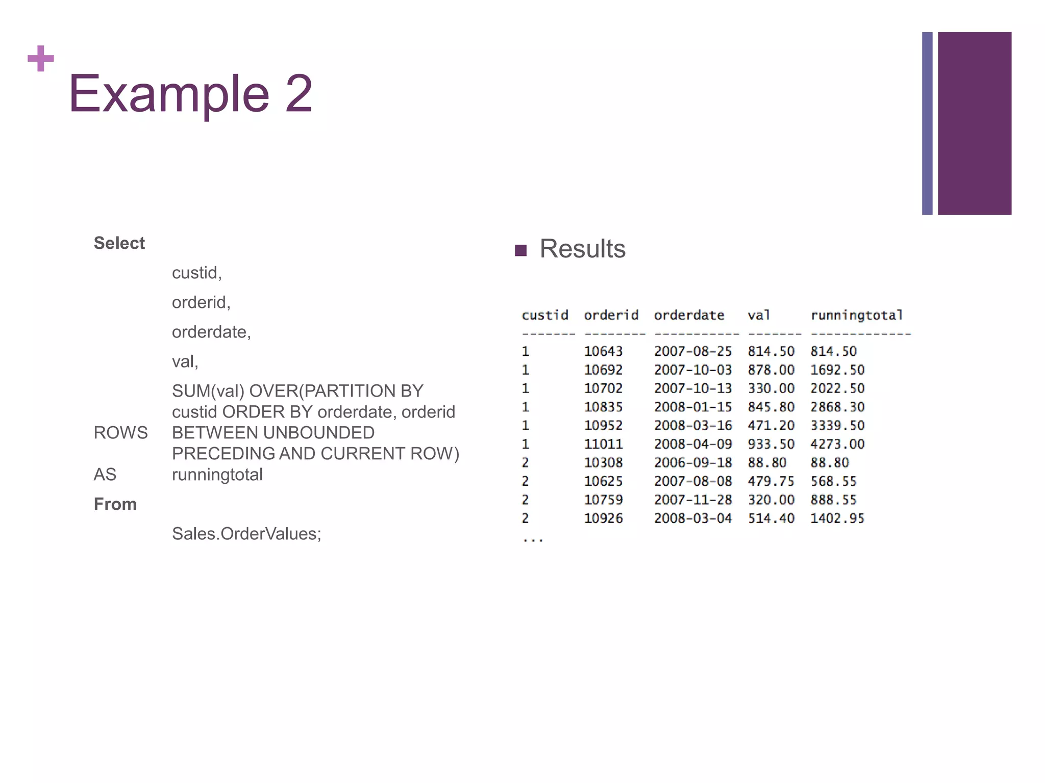 Window aggregate functions | PPTX