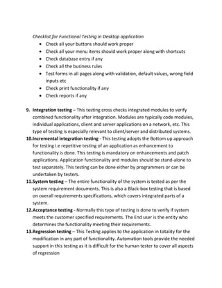 Window Desktop Application Testing | DOCX | Computer Software and ...