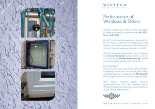 Window, Door & Glazing Testing | PDF