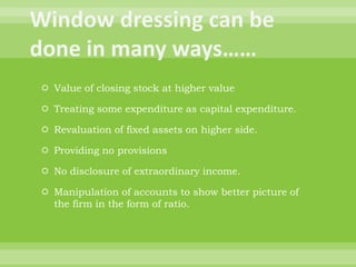 Window dressing | PPTX