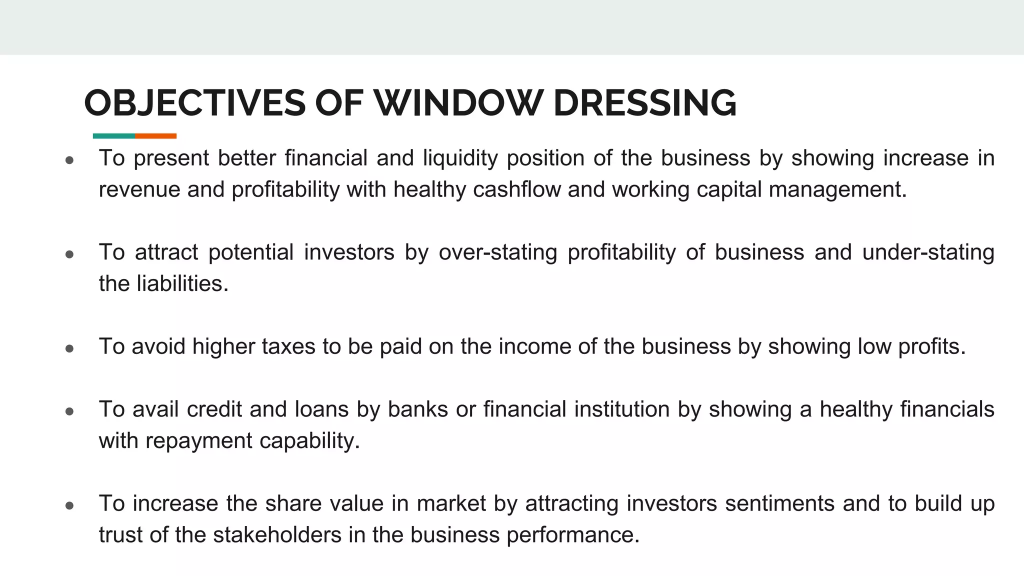 Window dressing | PPTX