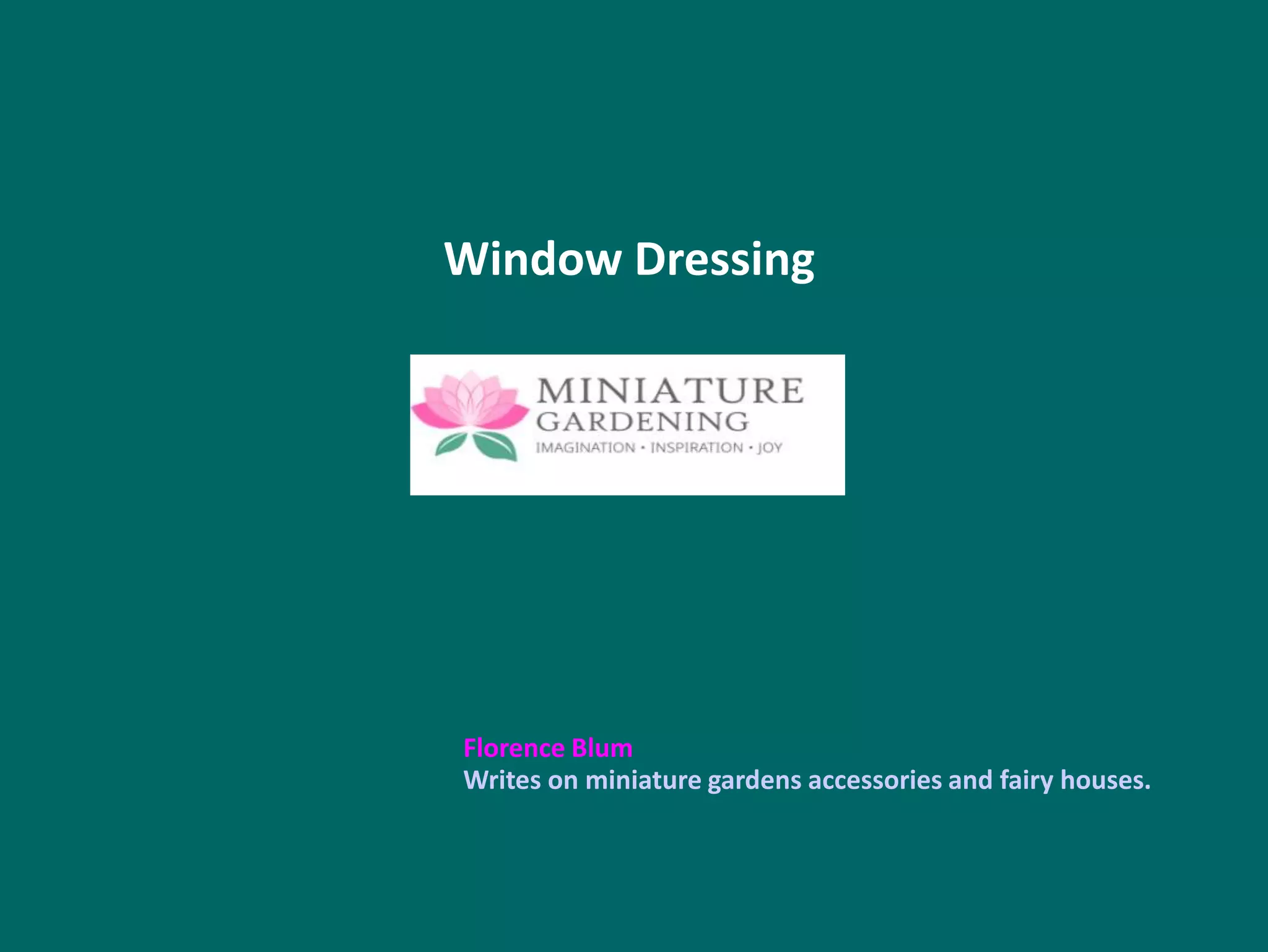 Window Dressing | PPT
