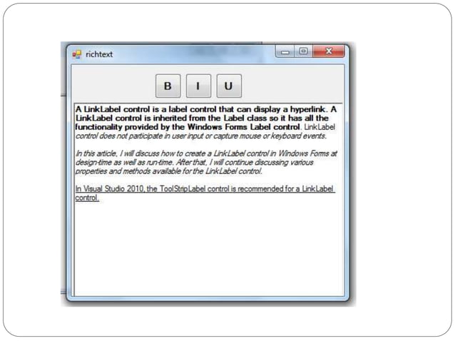 Windowforms controls c# | PPTX | Operating Systems | Computer Software and Applications