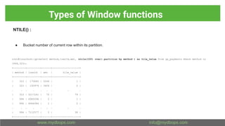 Window functions in MySQL 8.0 | PDF | Databases | Computer Software and Applications