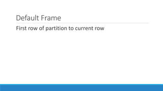 Window functions with SQL Server 2016 | PDF