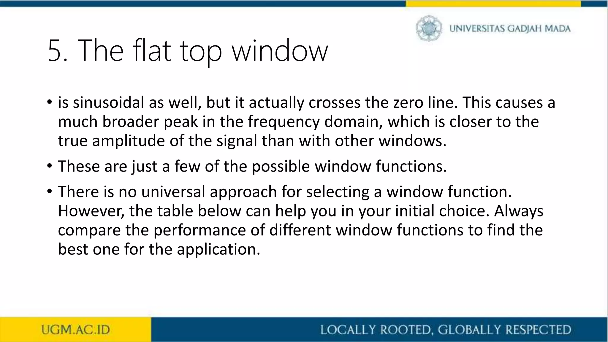 Windowing for vibration analysis | PPTX