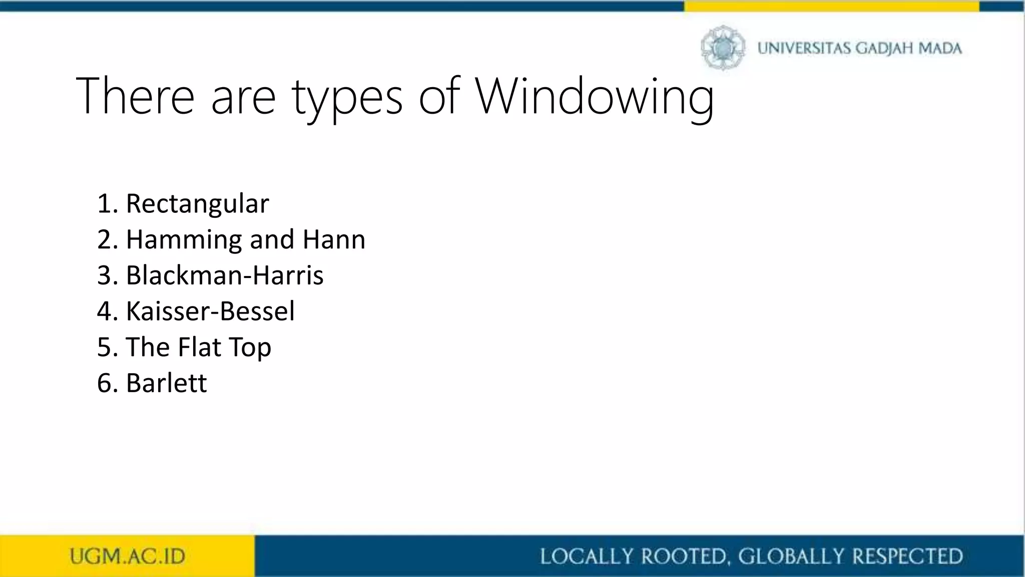 Windowing for vibration analysis | PPTX