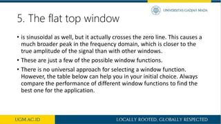 Windowing for vibration analysis | PPTX