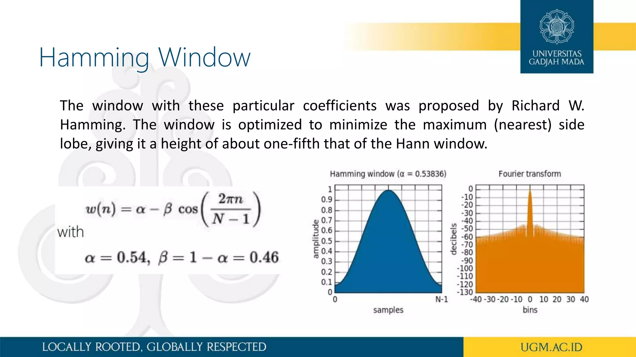 Windowing for vibration analysis | PPTX