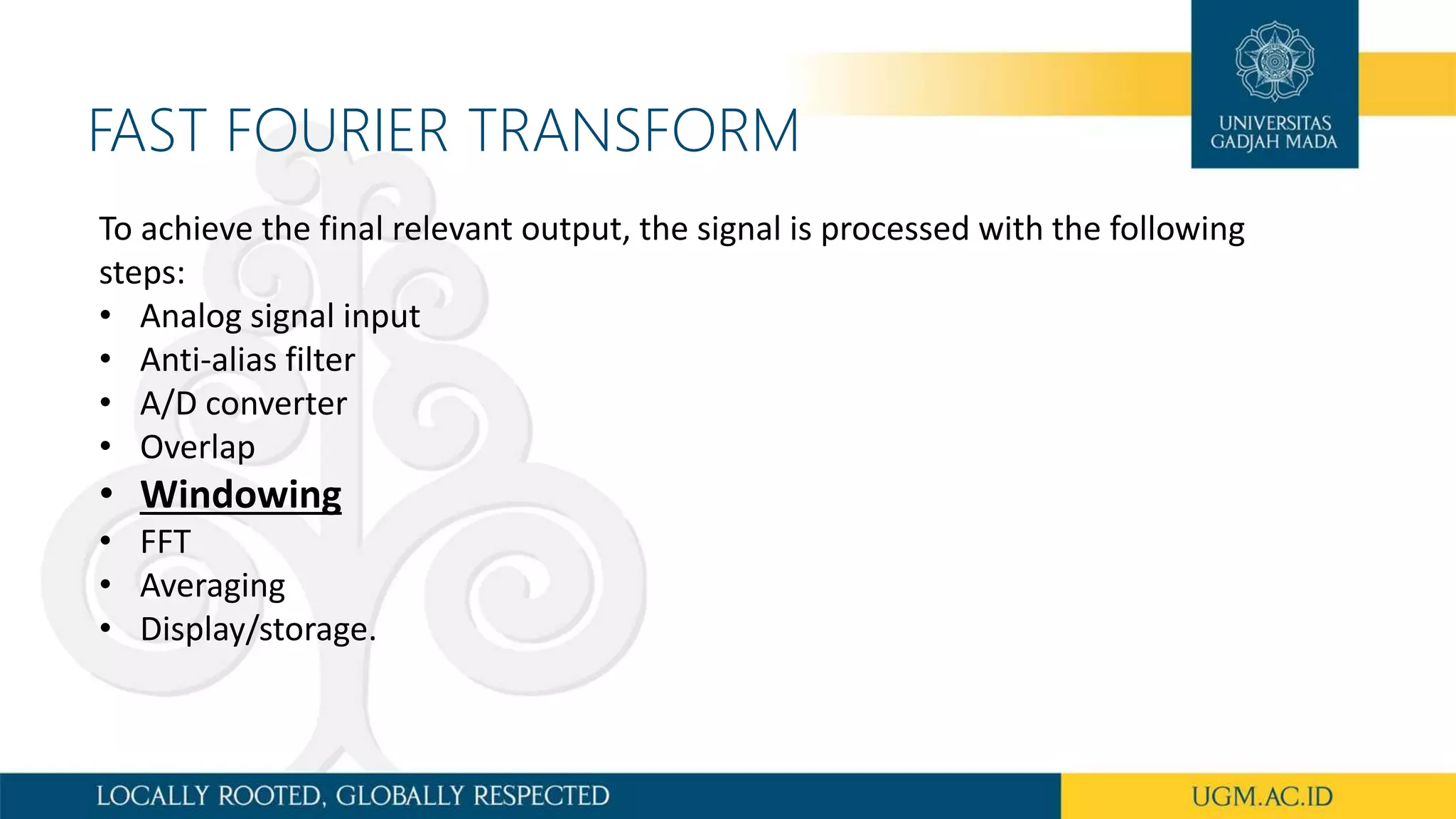 Windowing for vibration analysis | PPTX