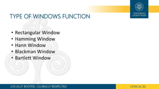 Windowing for vibration analysis | PPTX