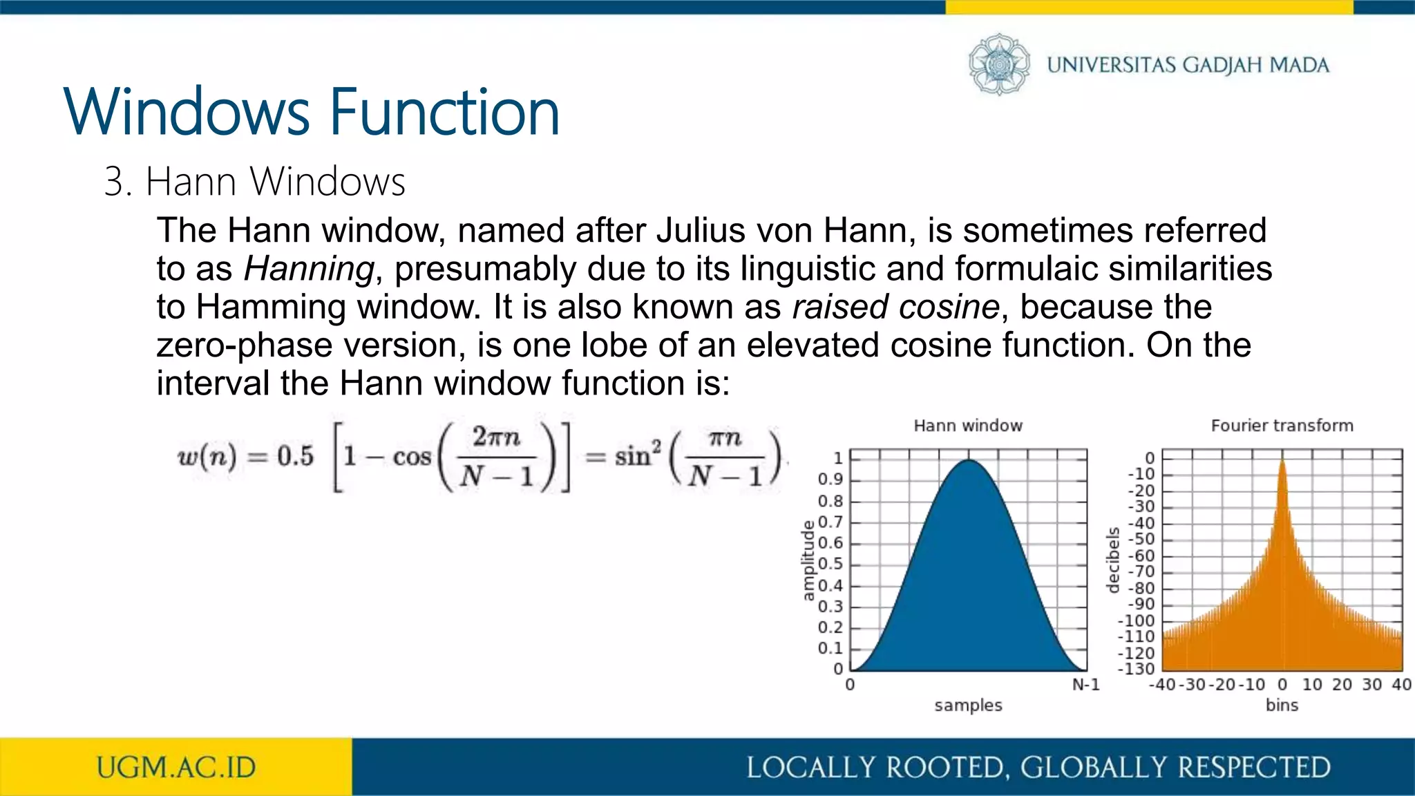 Windowing (signal processing) | PPTX | Computing | Technology & Computing