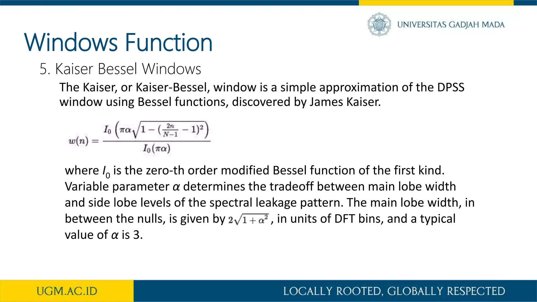 Windowing (signal processing) | PPTX